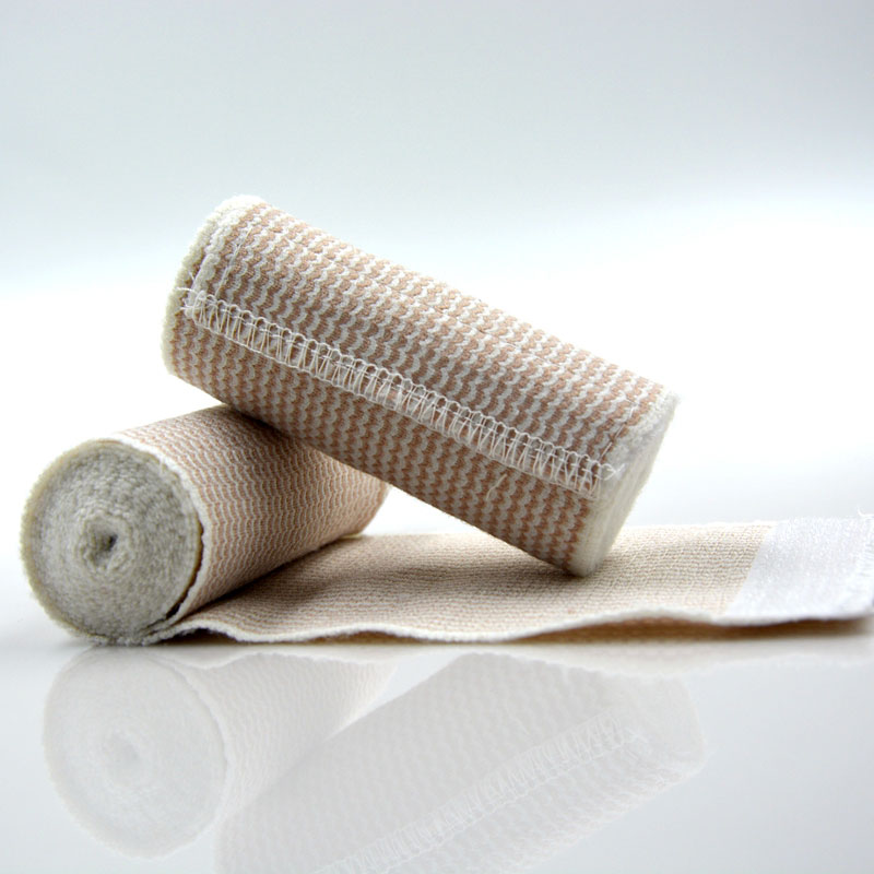 Cotton Elastic Bandage with Hook and Loop Closure