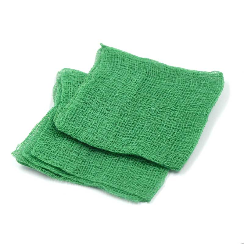 X-ray detectable non-sterilized green gauze