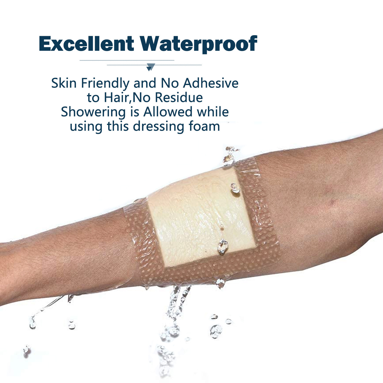 Silicone Foam Dressing High Absorbent Self-adherent Wound Dressing With ...