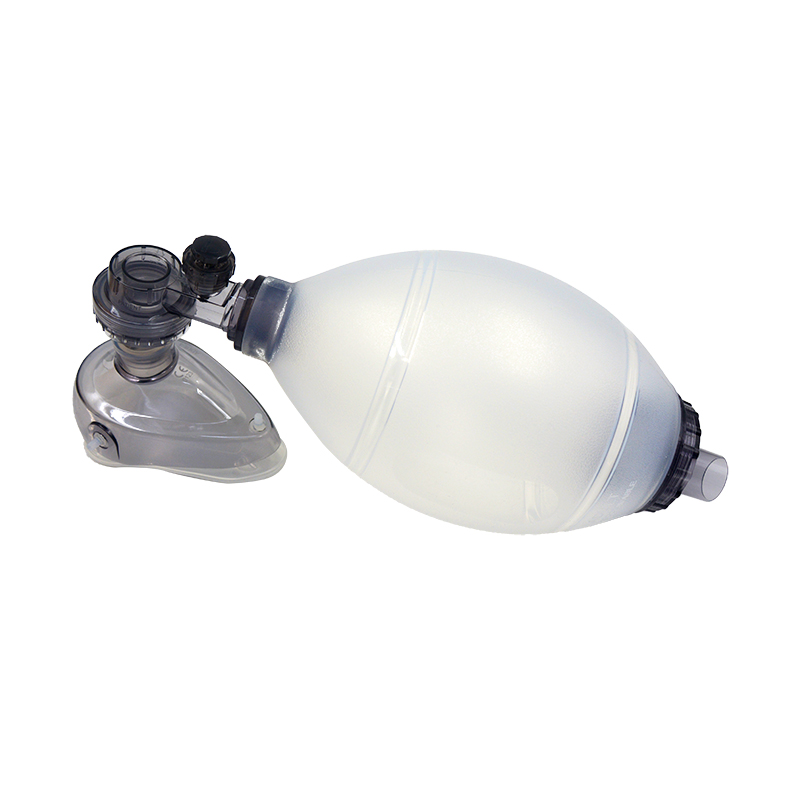 Solid Silicone Manual Resuscitator PVC Mask Oxygen Valve Mask