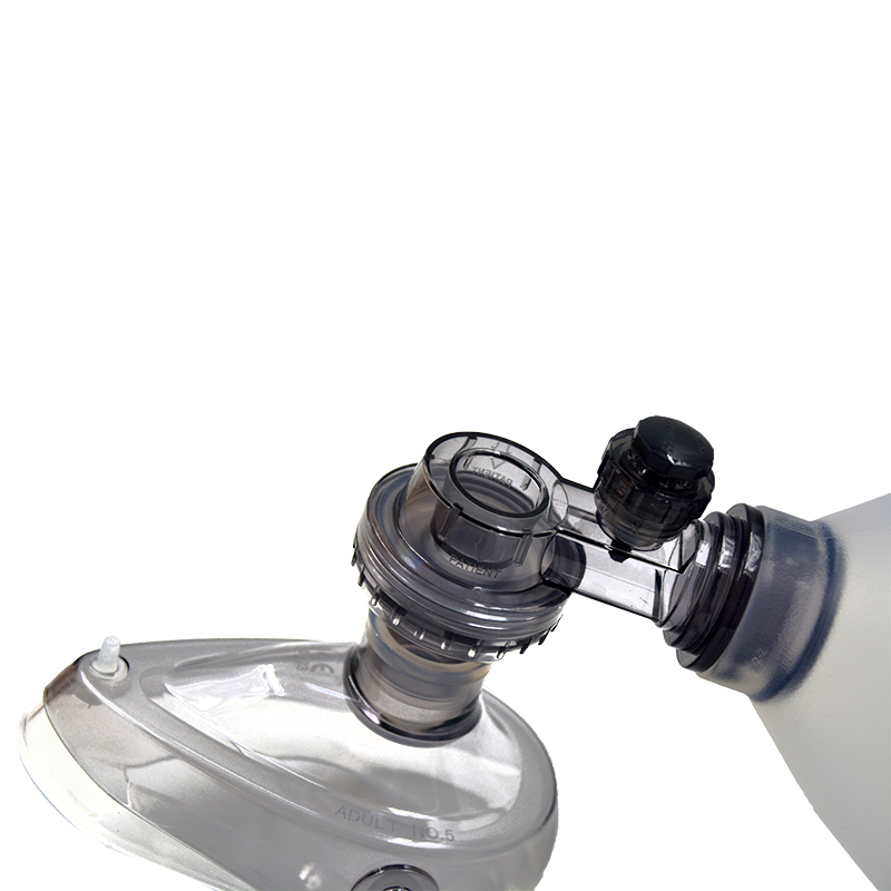 Solid Silicone Manual Resuscitator PVC Mask Oxygen Valve Mask