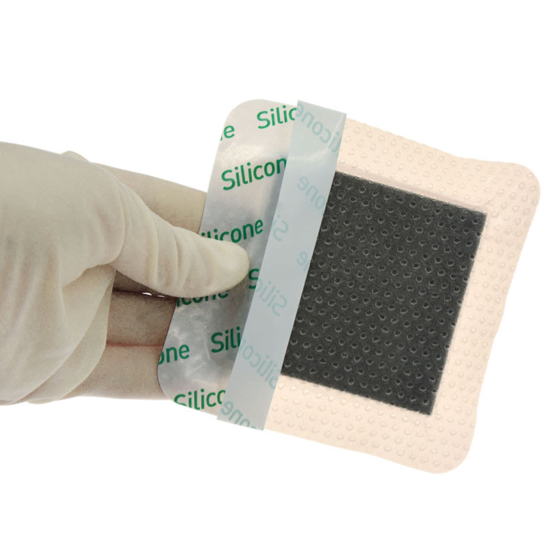 Silicone Border Dressing With Antimicrobial Silver AG Foam Dressing